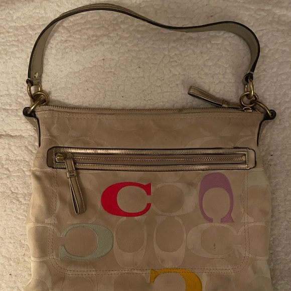 Coach | Bags | Coach Poppy Womens Monogram Signature Mini Bag | Poshmark